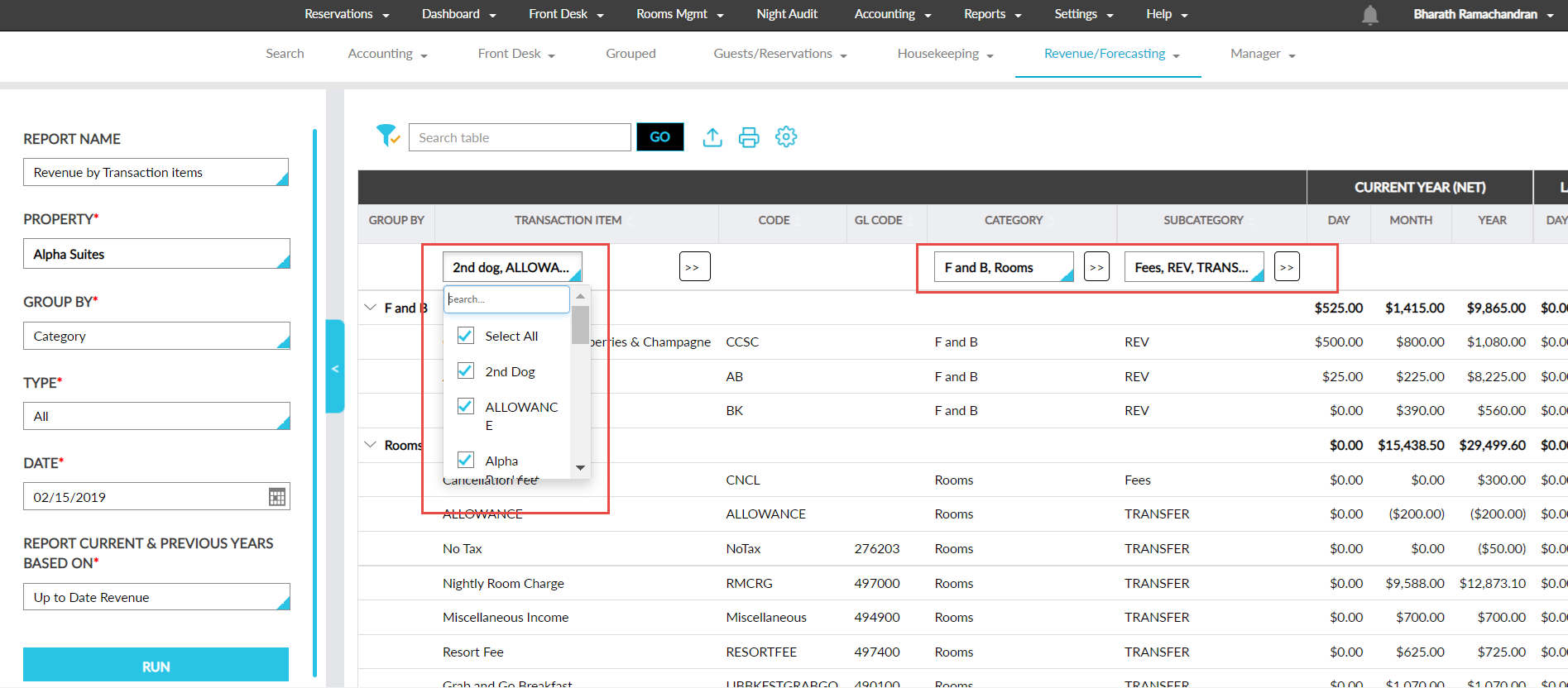 Filtering Report Entries